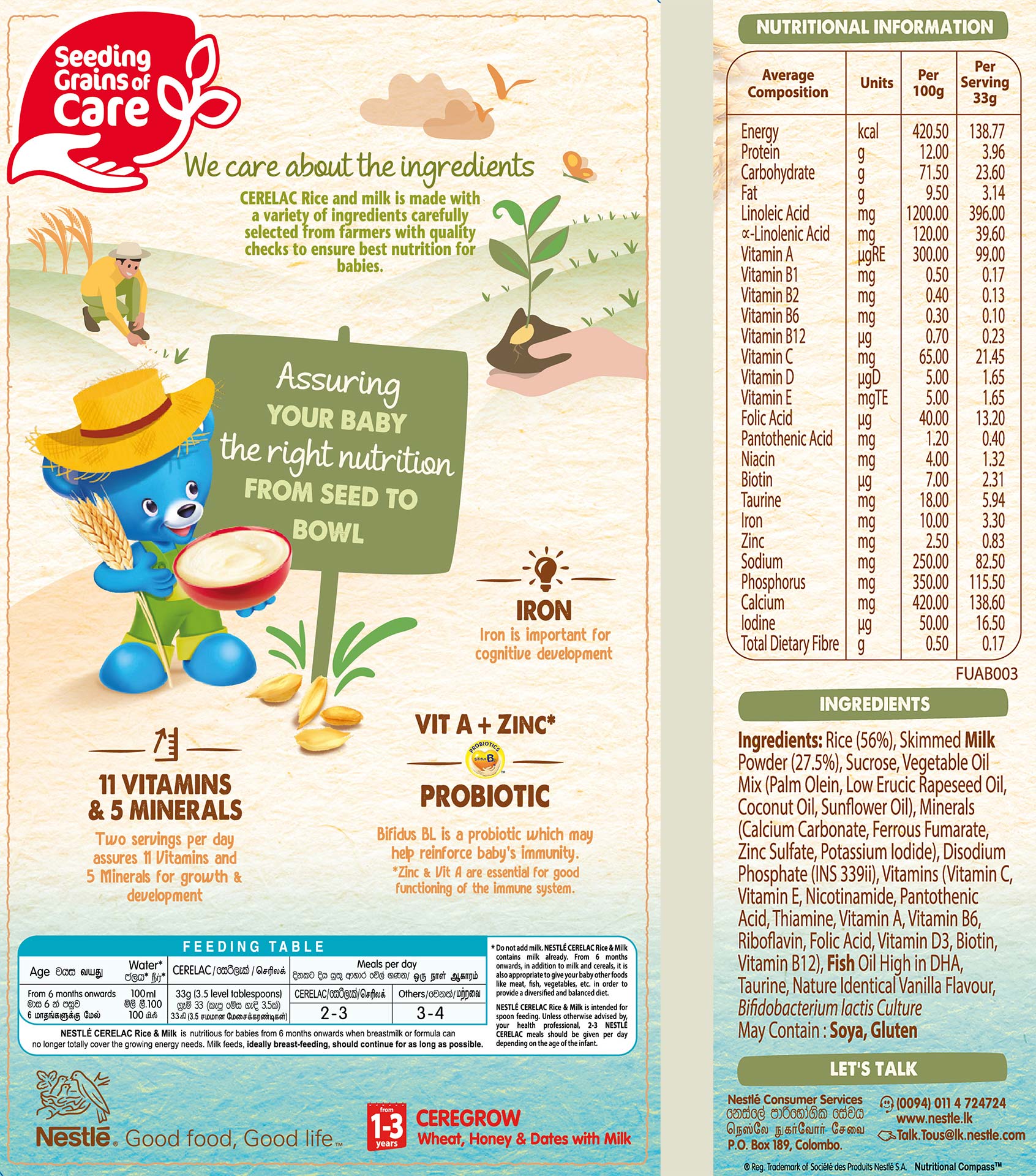 Buy CERELAC RICE AND MILK |CERELAC| Growing Up